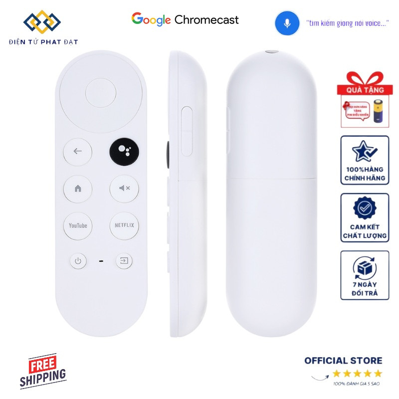 [CHÍNH HÃNG PHÍM ÊM NHẠY]Điều khiển giọng nói VOICE google chromecast ...