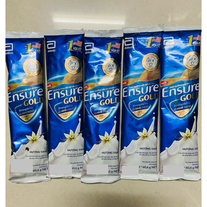 10 gói Sữa Ensure Gold Vani 60.6g (1 ly 230ml) | Shopee Việt Nam