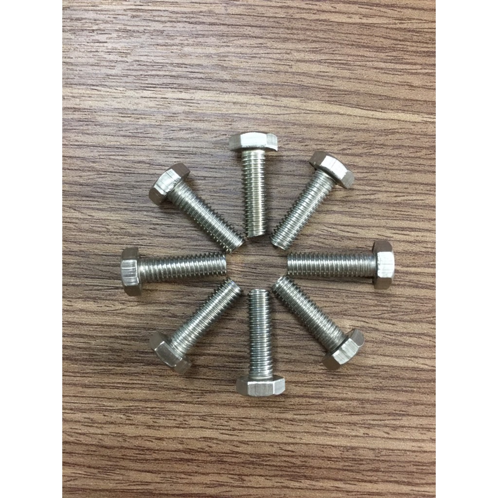 Bulong M14 xi trắng xanh nhiều kích thước. 20mm,30mm,40mm,50mm,60mm ...
