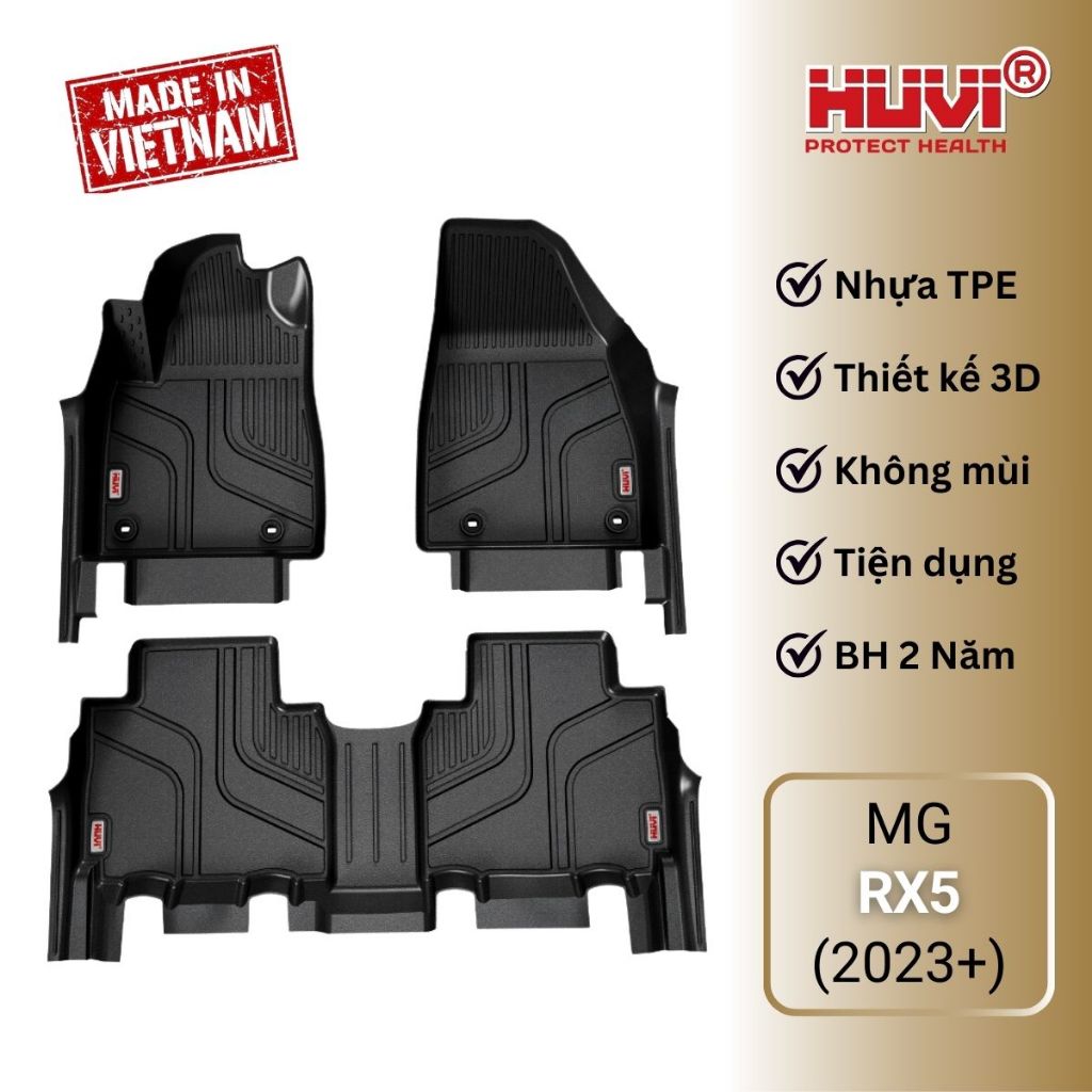 Thảm lót sàn xe MG RX5 (2024 - hiện tại) nhựa TPE đúc 3D tràn viền chính hãng HUVI Việt Nam ...