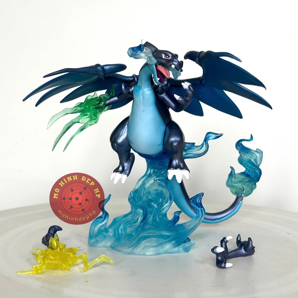 Đồ chơi tượng POKEMON Lizardon Mega X Mega Charizard X 15cm | Shopee ...