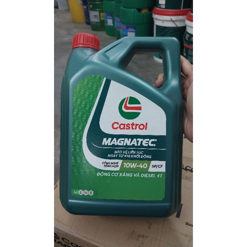 Nhớt máy chính hãng Castrol Magnatec 10W-40 4lít mẫu mới 2024 (không phải hàng chính hãng shop ...