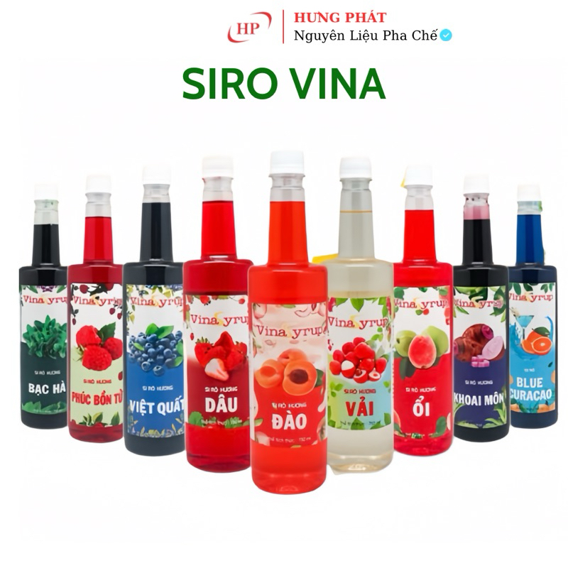 Siro Vina Syrup 750ml - Siro Hương Trái Cây Dùng Làm Trà Sữa Và Trà ...