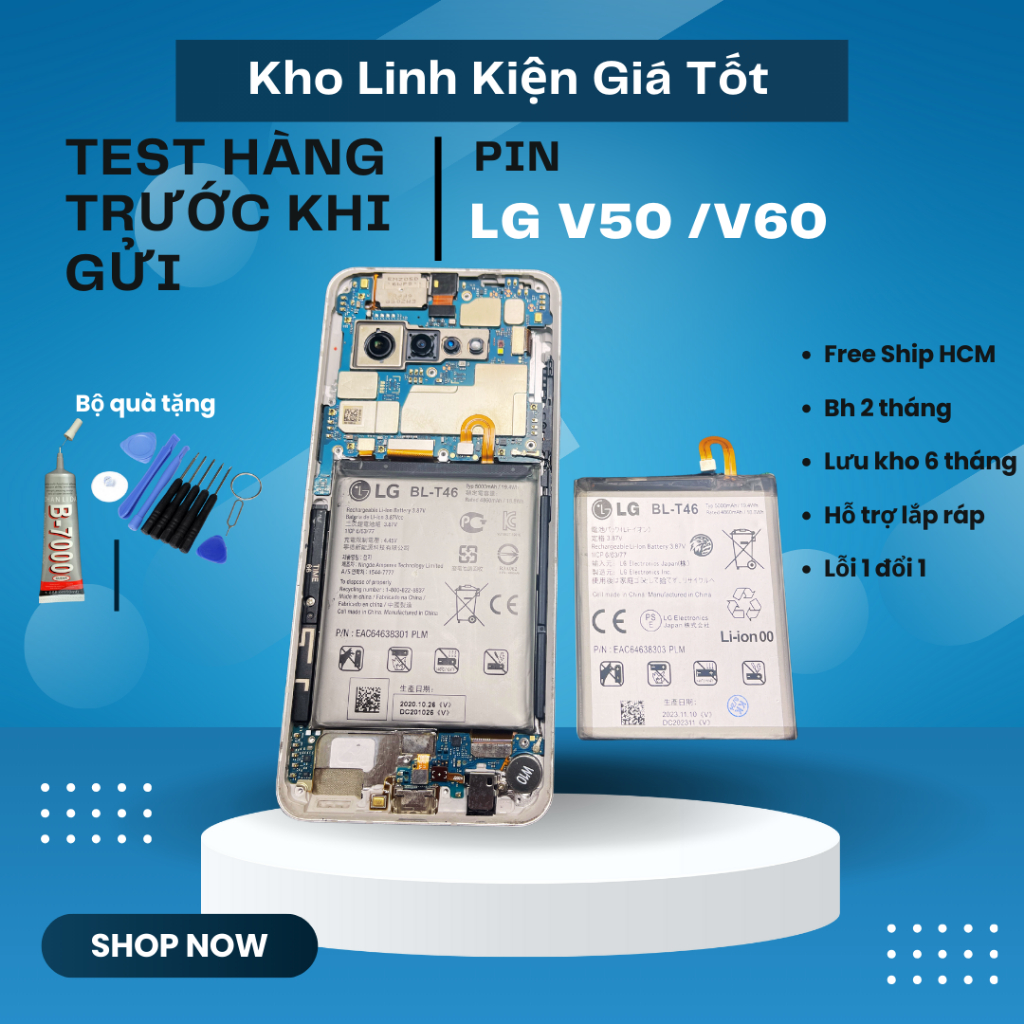 Pin LG V50/ V60 ThinQ BL-T48, DUNG LƯỢNG 4000MAH / BL-T46 5000mAh ...