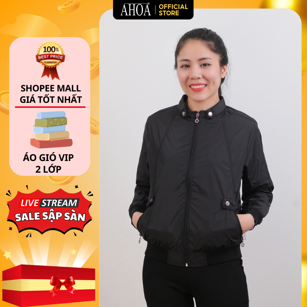 Áo Khoác Gió Nữ AHOA 2 Lớp Giữ Nhiệt, Áo Gió Chống Nước AGV | Shopee Việt Nam