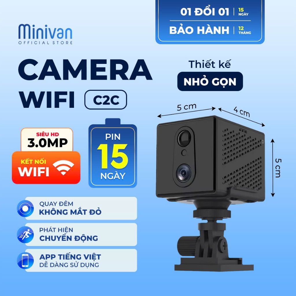 Camera wifi an ninh 3.0Mp kết nối điện thoại không dây giám sát hành ...