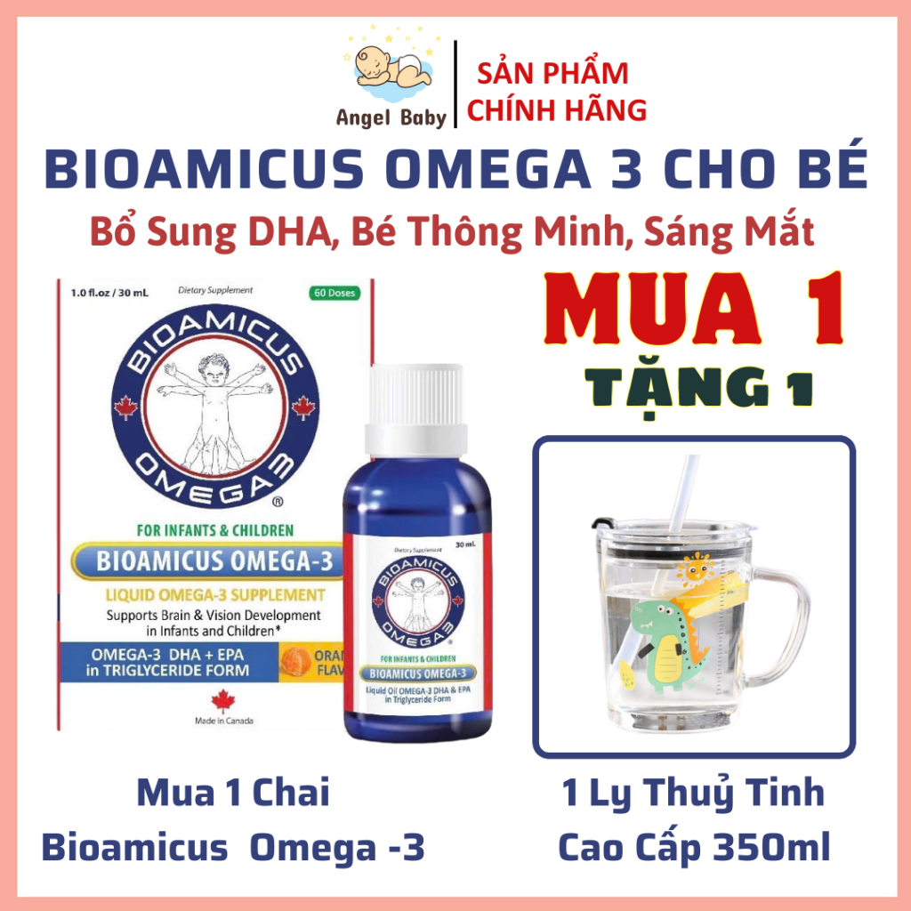 Bioamicus Omega 3 chính hãng bổ sung DHA cho bé, hỗ trợ trẻ thông minh ...
