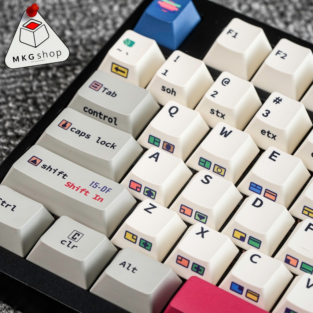 Keycap C64 R3 | PBT dyesub | Cherry profile | keycap rẻ đẹp 145 nút bàn ...