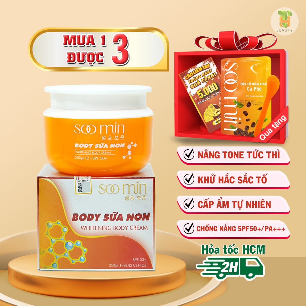 Kem body trắng da cao cấp SOO MIN kem trắng da body cấp tốc phục hồi da ...
