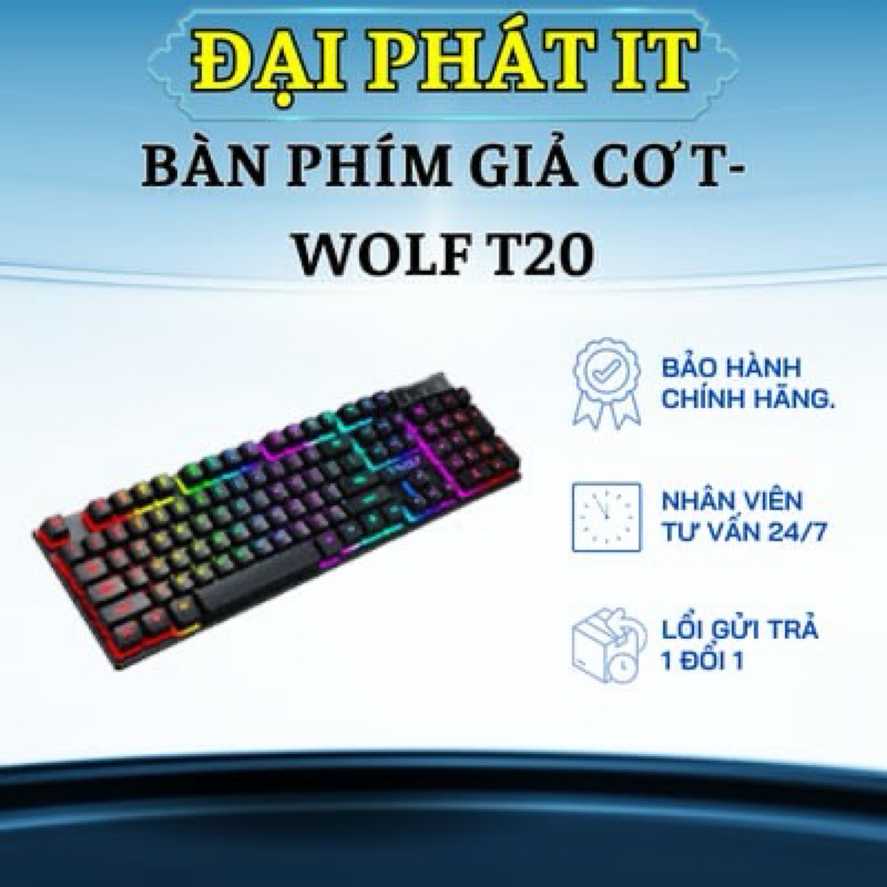 Bàn phím giả cơ T-Wolf T20 Hàng chính hãng | Shopee Việt Nam