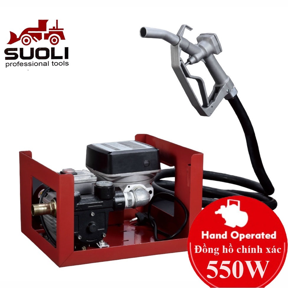 [có đồng hồ] Máy Bơm Dầu Diesel Suoli SL-011 220V 12V 24V đo lưu lượng ...