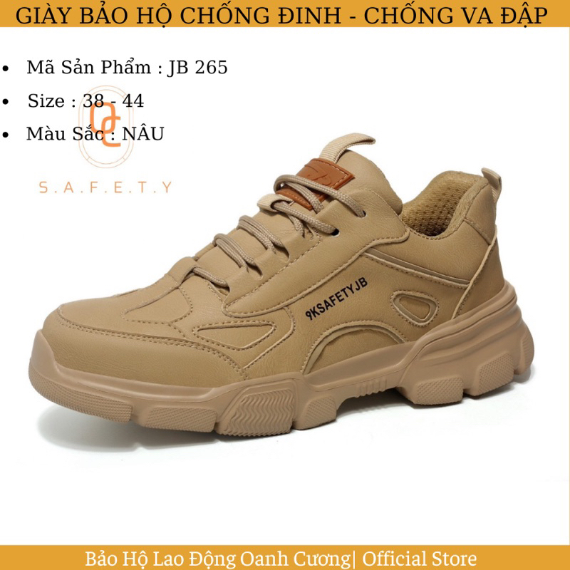Giày Bảo Hộ Siêu Nhẹ JB 265 mũi thép chống va đập, đế chống đinh đâm ...