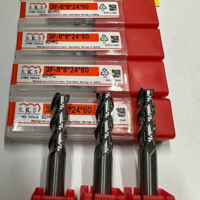 (D8) Dao phay trụ nhôm hợp kim 60HRC, 3F-8*8*24*60 | Shopee Việt Nam