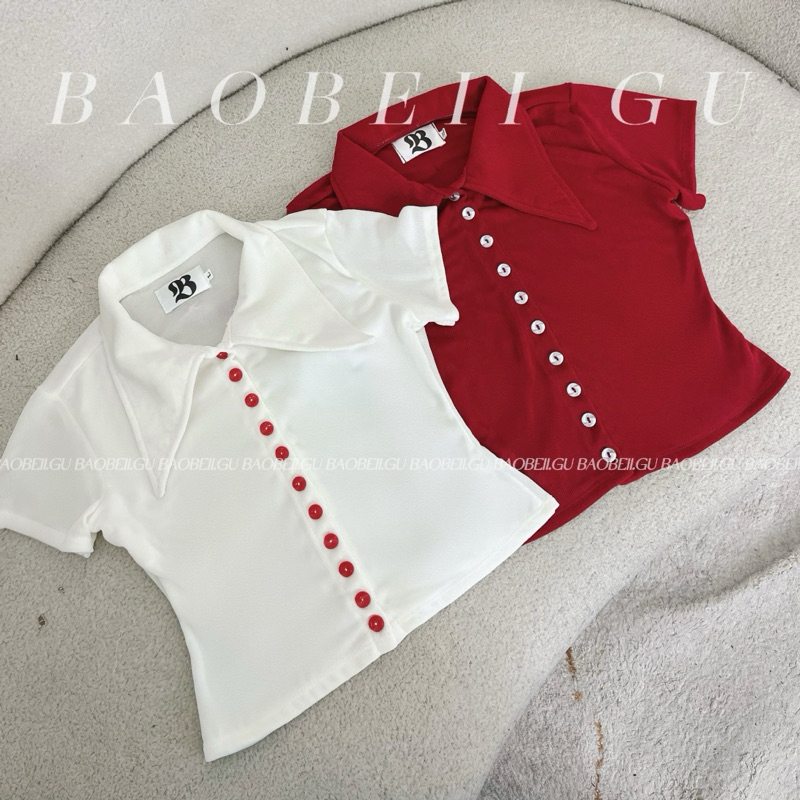 |BAOBEII.GU| Áo Cyn tay ngắn phối cúc slayy chấn động _ Cyn Top - có ...