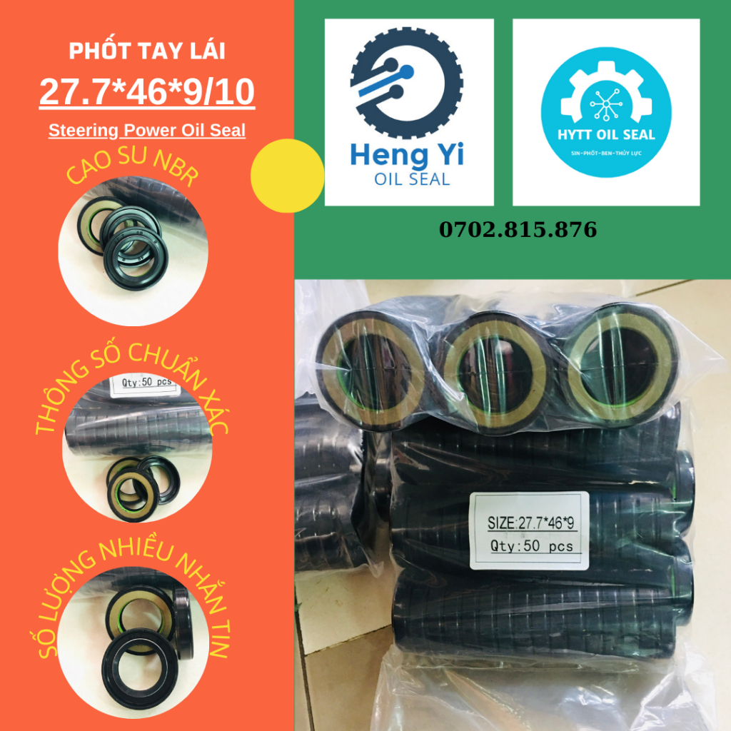 PHỐT TAY LÁI 27.7*46*9 Oil seal steering rack 26828 27.7*46*9/10 ...