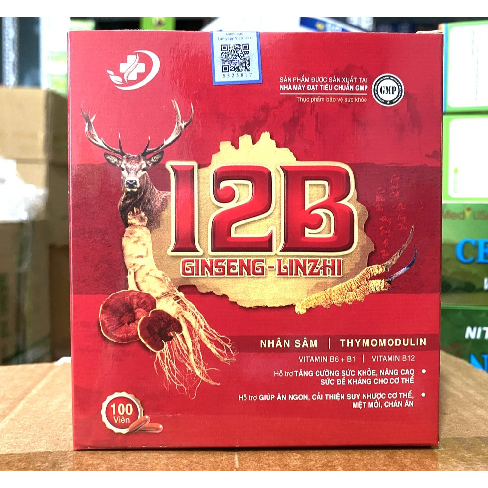 Vitamin 12B Ginseng hỗ trợ ăn ngon miệng ,bồi bổ cơ thể, nâng cao thể ...