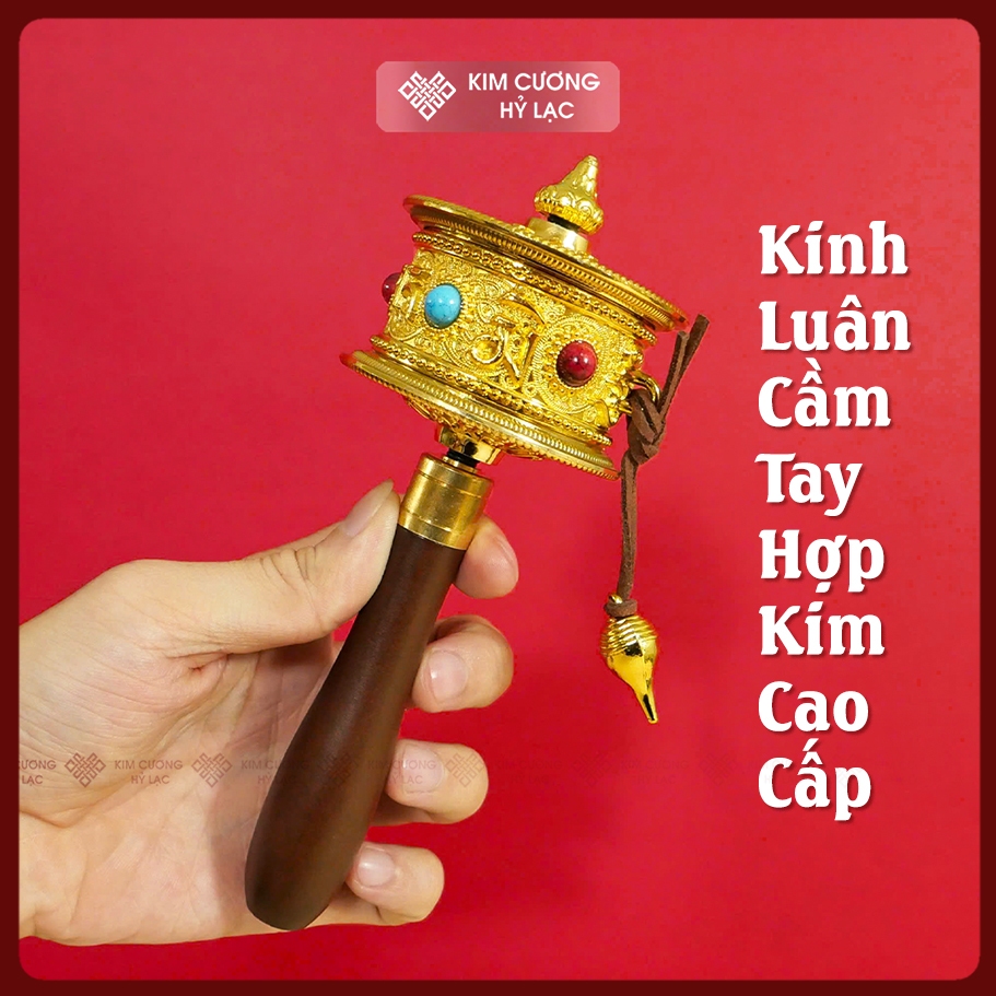 Kinh Luân Xoay Tay, Kinh Luân Cầm Tay [Kim Cương Hỷ Lạc] Hợp Kim Chất ...