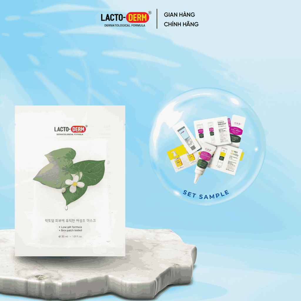 Mặt Nạ Làm Dịu Da Diếp Cá Lactoderm Beneficial Heartleaf Mask 30ML ...