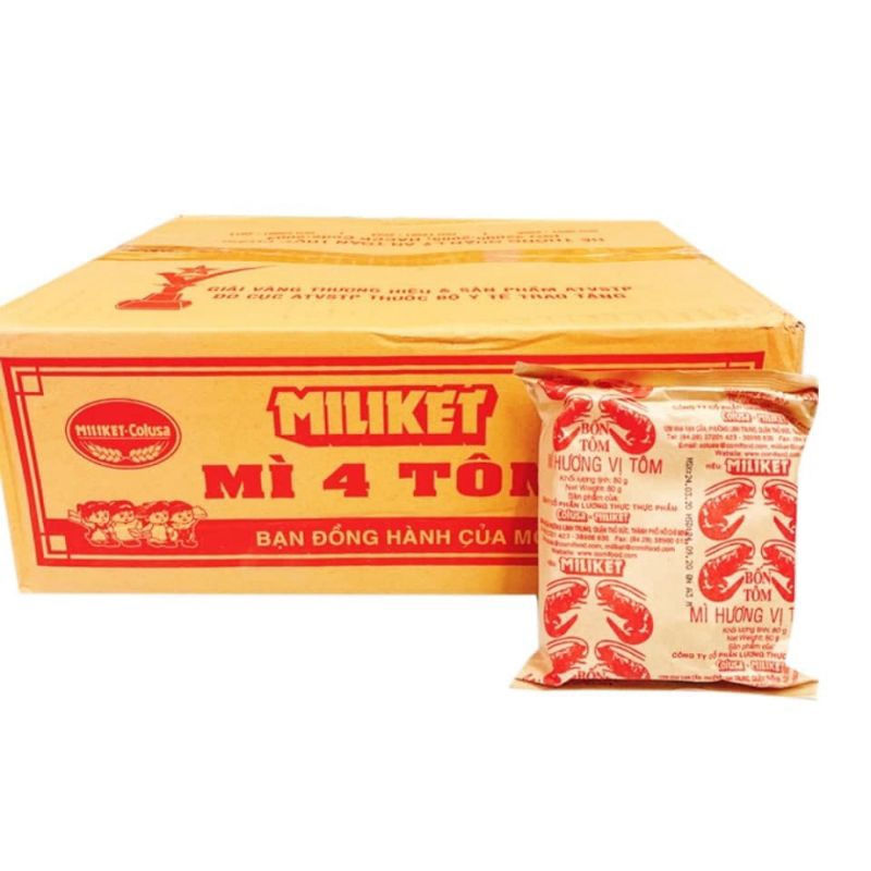 Mì Miliket 4 tôm thùng 30 gói | Shopee Việt Nam