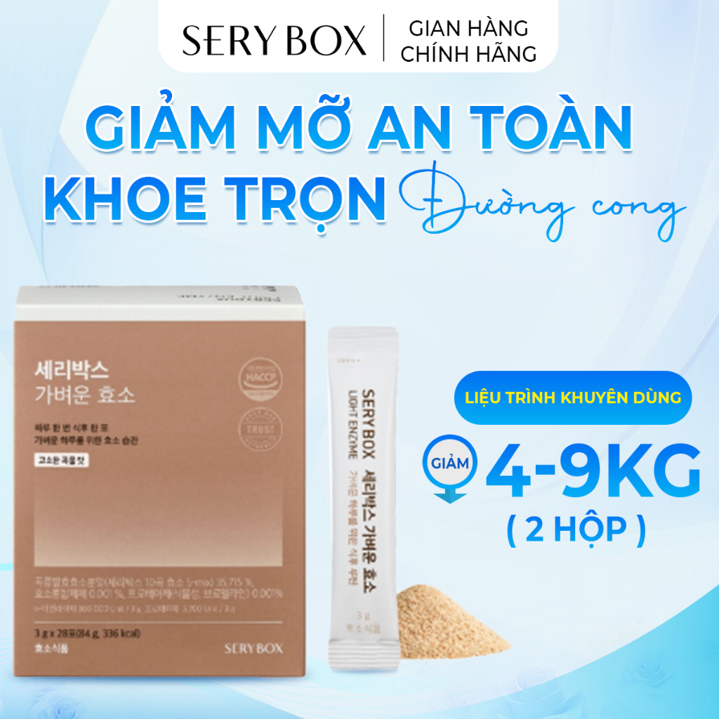 Giảm Cân Sery Box Light Enzyme Grain Flavor Hộp 28 Gói Chính Hãng Đốt ...