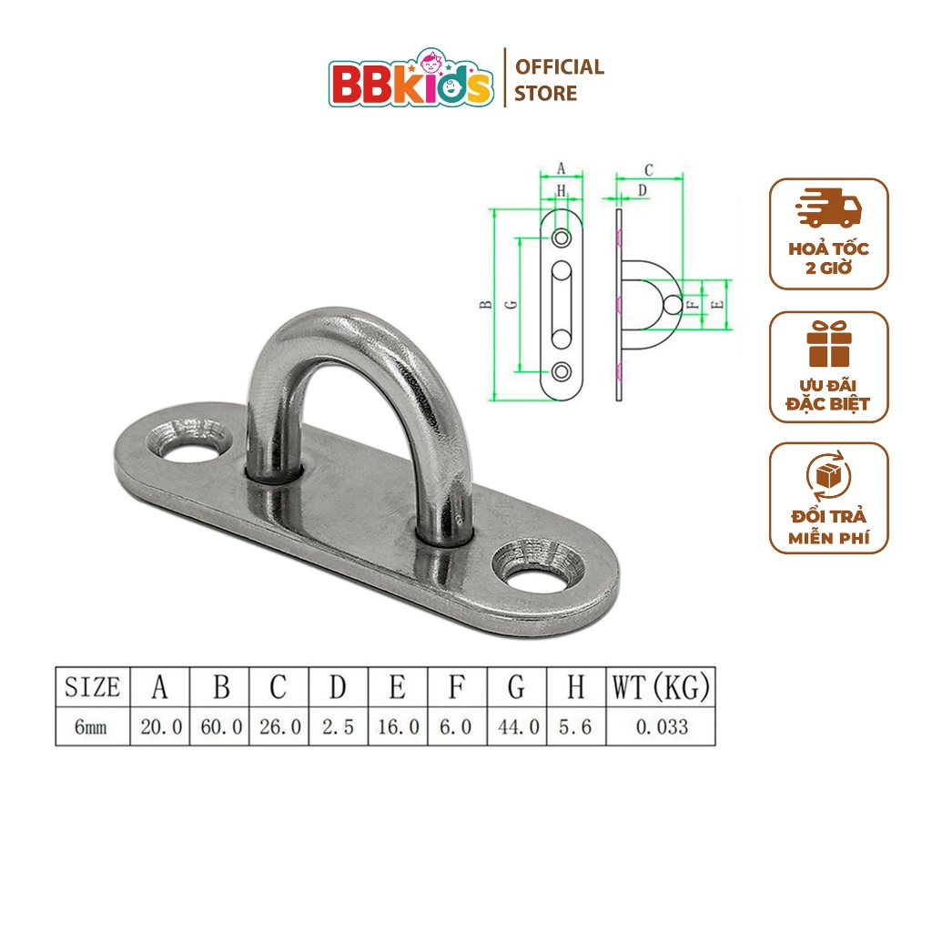 BBkids Móc Treo Xích Đu Inox304, Xích Đu, Treo Quạt Trần - Chất Liệu Inox 304 Chống Gỉ - BB007 ...