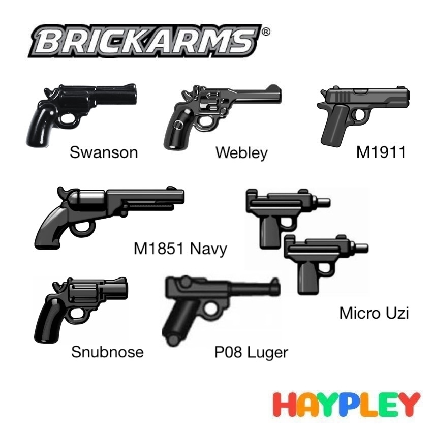 BrickArms Phụ kiện Quân đội cho nhân vật LEGO - Pistol - Haypley ...