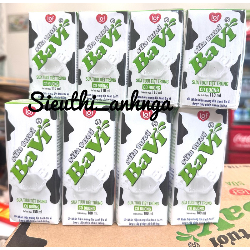 Lốc 4 Hộp Sữa Tươi Lof Ba Vì x 110ml/180ml | Shopee Việt Nam