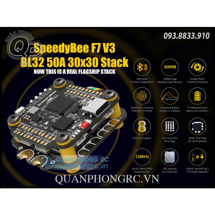 Mạch Tháp SpeedyBee F7 V3 BL32 50A Stack 30x30 | Shopee Việt Nam