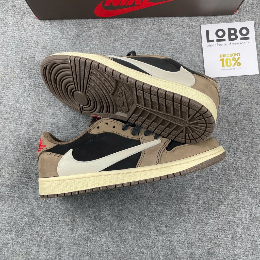 Giày sneaker Jordan1 Low Travis Scott ( JD1 Nâu ) phiên bản 1:1 | Lobo ...