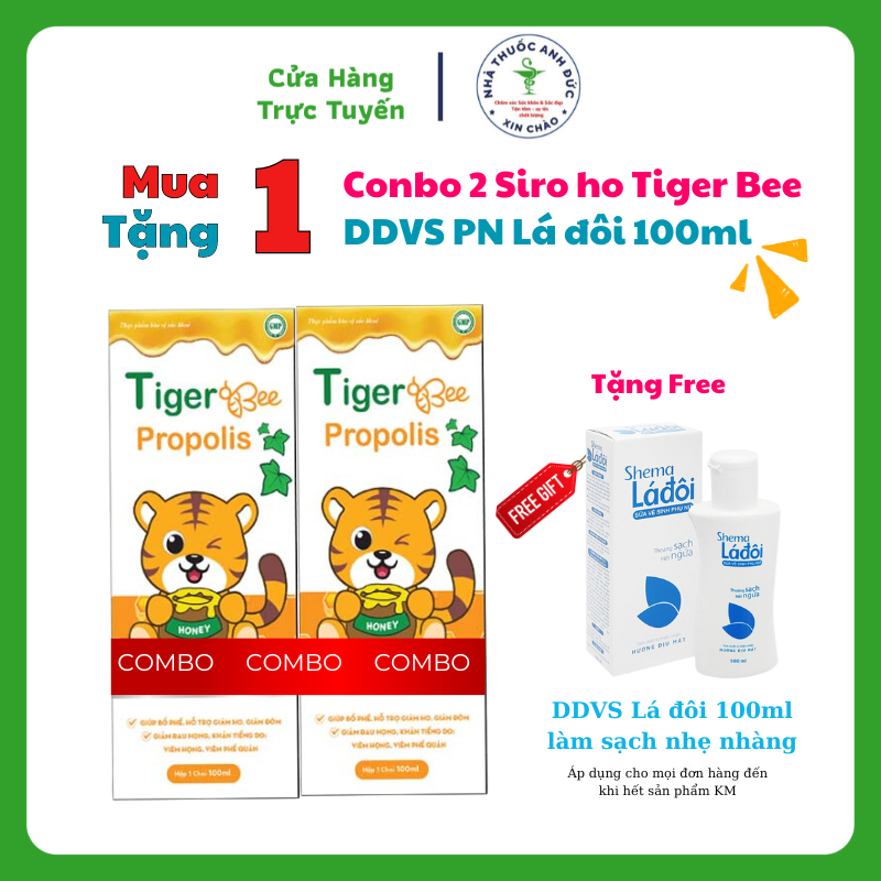 Siro ho Tiger Bee Propolis 100ml bổ phế, giảm ho, đau rát họng, khản ...