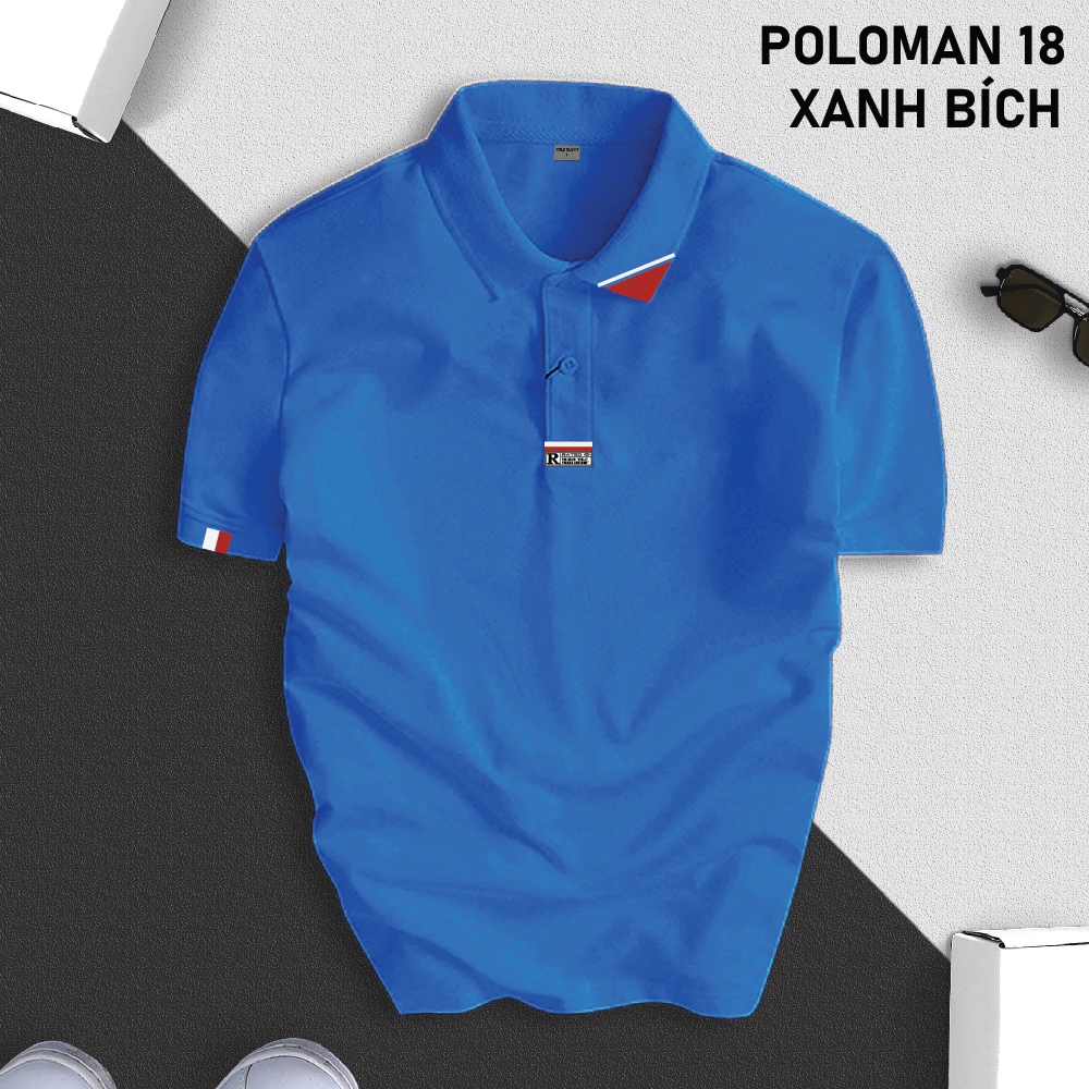 Áo Polo POLOMAN 18 năng động, vải đứng form, unisex nam nữ, năng động ...