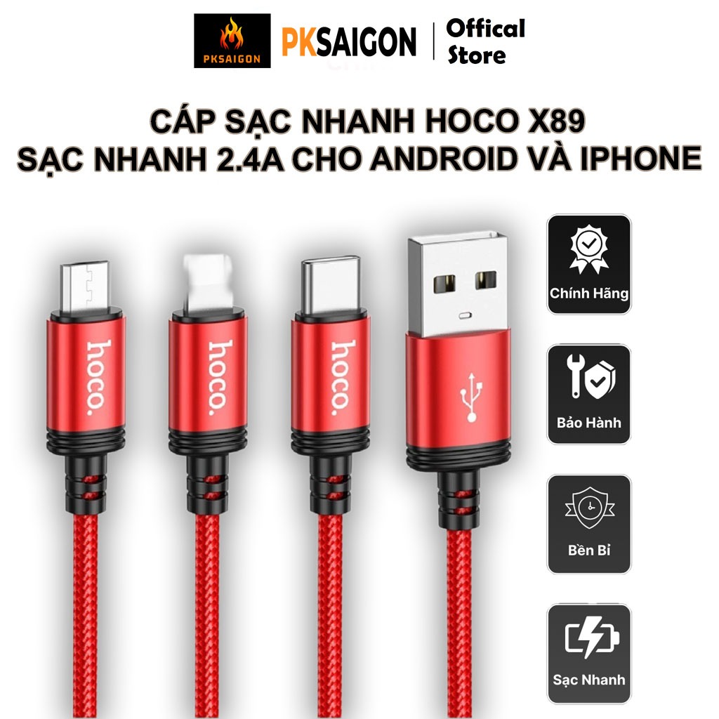 Dây Sạc Nhanh PKSAIGON X89 Sạc Nhanh Dây Sạc Type-C lp Micro Dành Cho Android PKSAIGON | Shopee ...