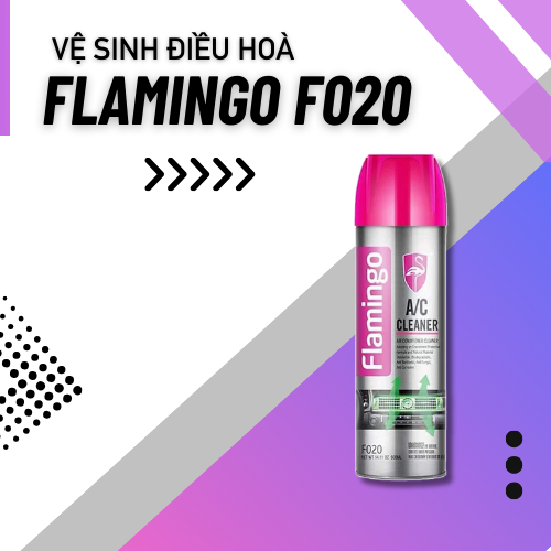 Xịt vệ sinh điều hòa máy lạnh ô tô dạng bọt Flamingo F020 A/C Cleaner ...