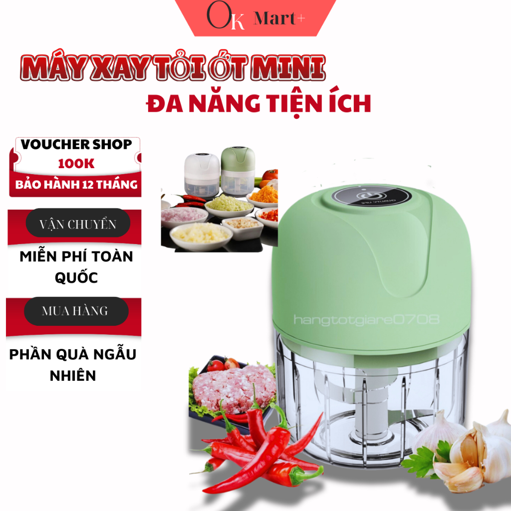 Máy Xay Mini Xay Tỏi Ớt Mini Cầm Tay 250ml Sử Dụng Cổng Sạc USB Đa Năng ...