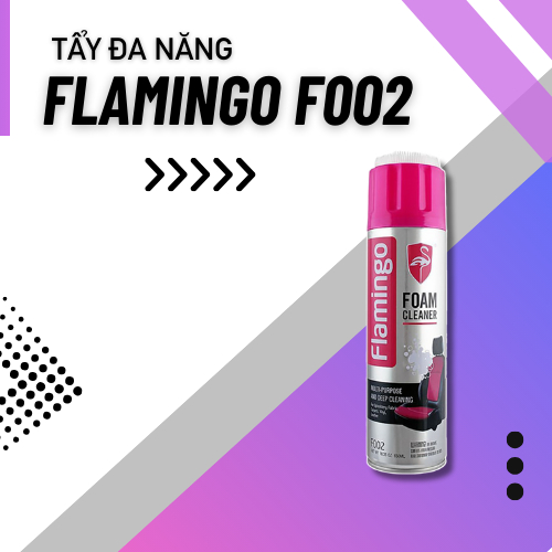 Bình xịt vệ sinh nội thất oto, ghế da ô tô dạng bọt Flamingo F002 Foam Cleaner dung tích 650ml ...