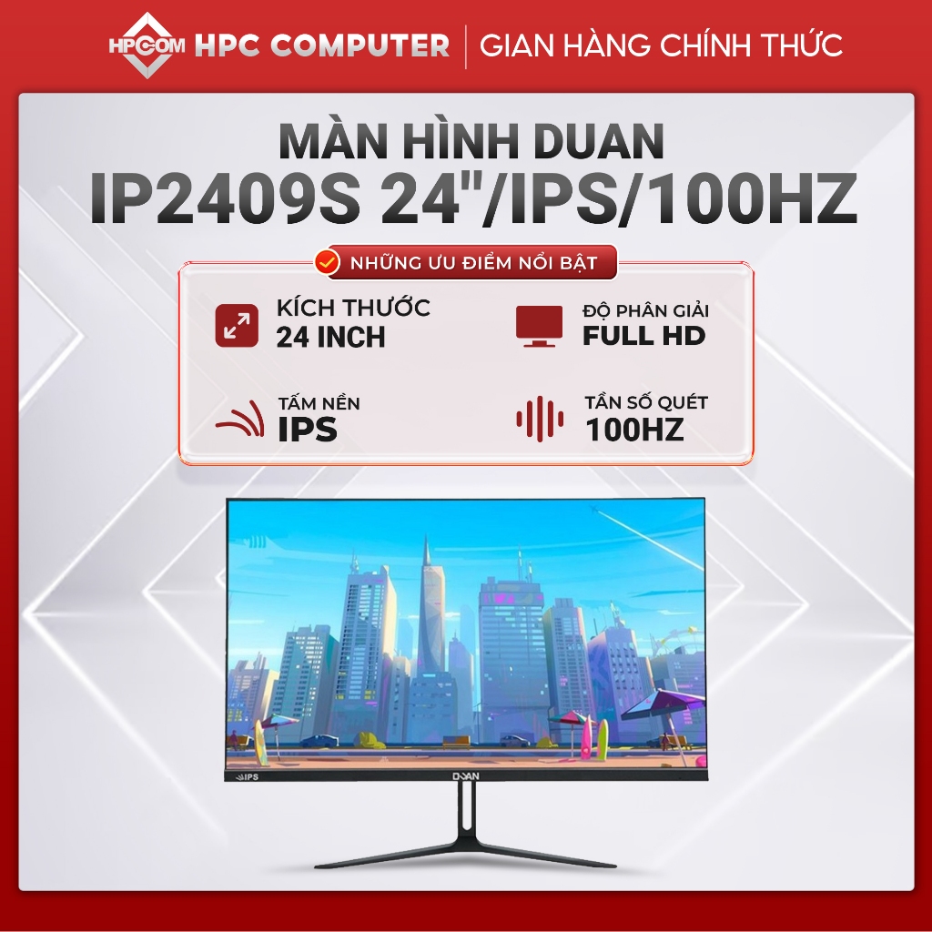 Màn hình LCD DUAN 24inch 100HZ IP2409S PHẲNG (24 inch/IPS/100Hz/2MS/FULL VIỀN/ĐEN) | Shopee Việt Nam