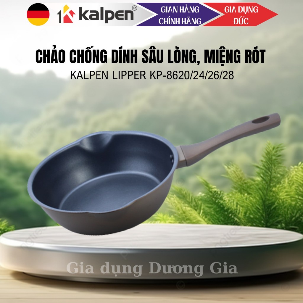 [HỎA TỐC] Chảo chống dính bếp từ, miệng rót KALPEN Lipper size 20- 24 ...
