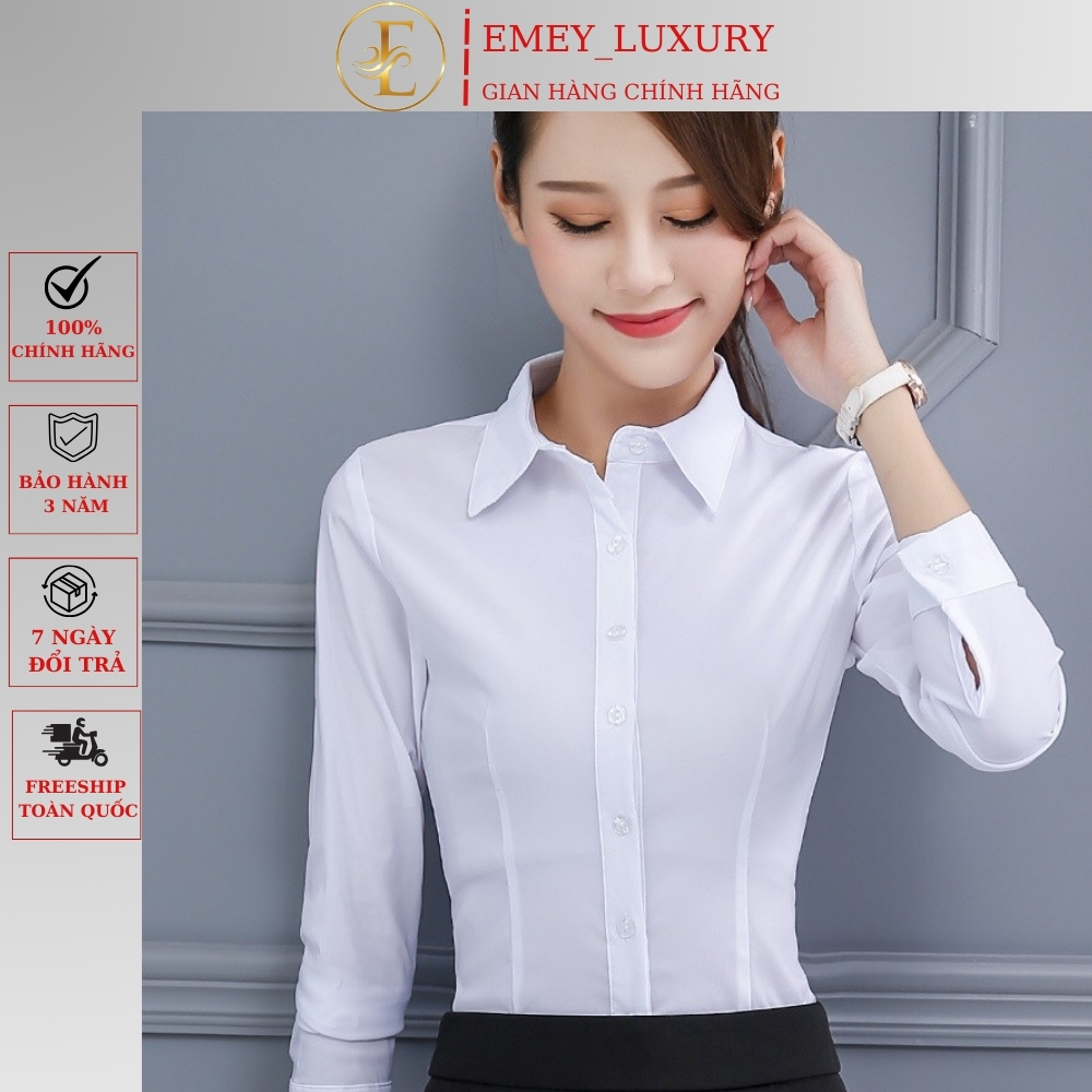 Áo sơ mi trắng đi học Mã A685 Thời trang Emey Luxury Shop | Shopee Việt Nam