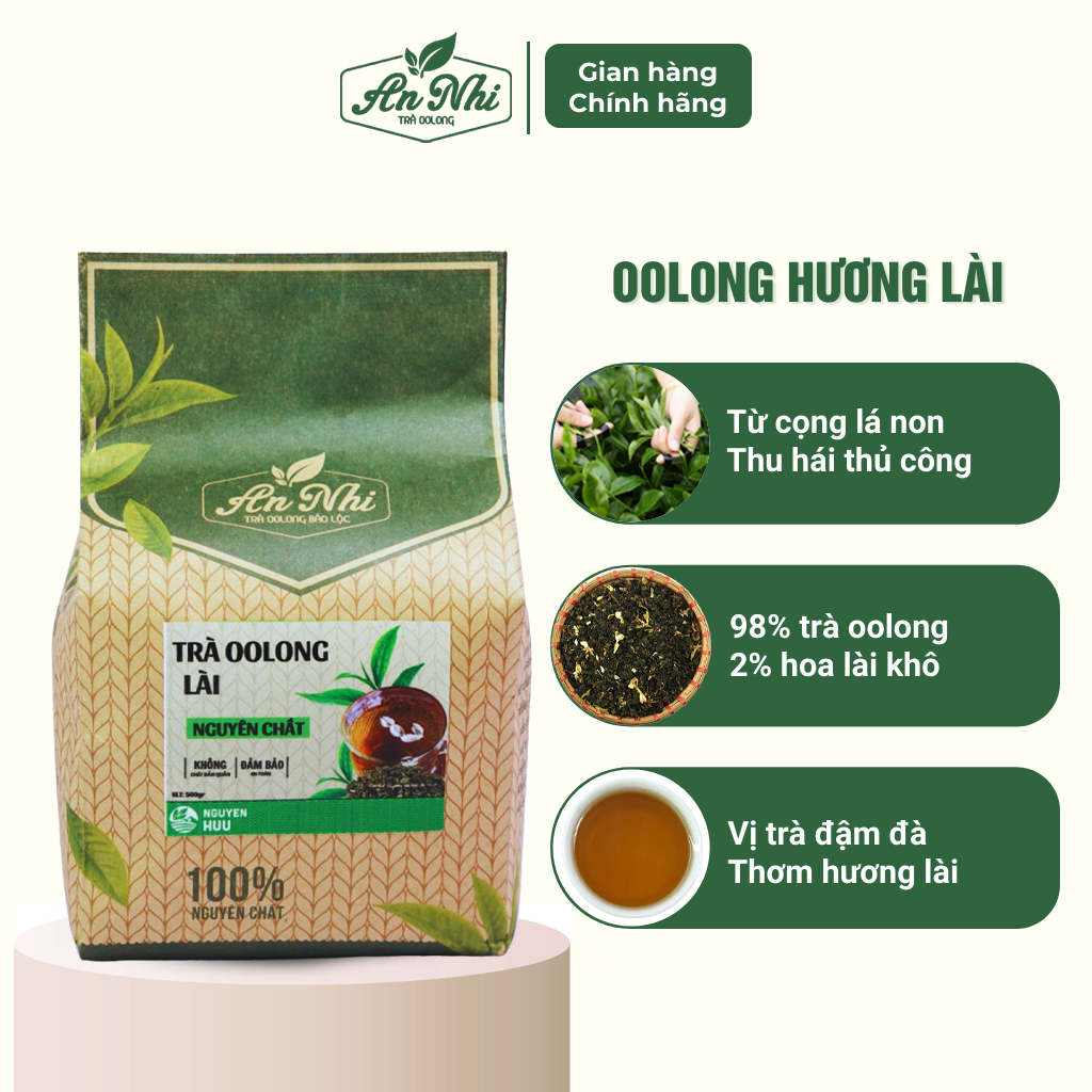Trà ô long hoa nhài Bảo Lộc An Nhi, Trà olong lài đậm vị nguyên liệu ...