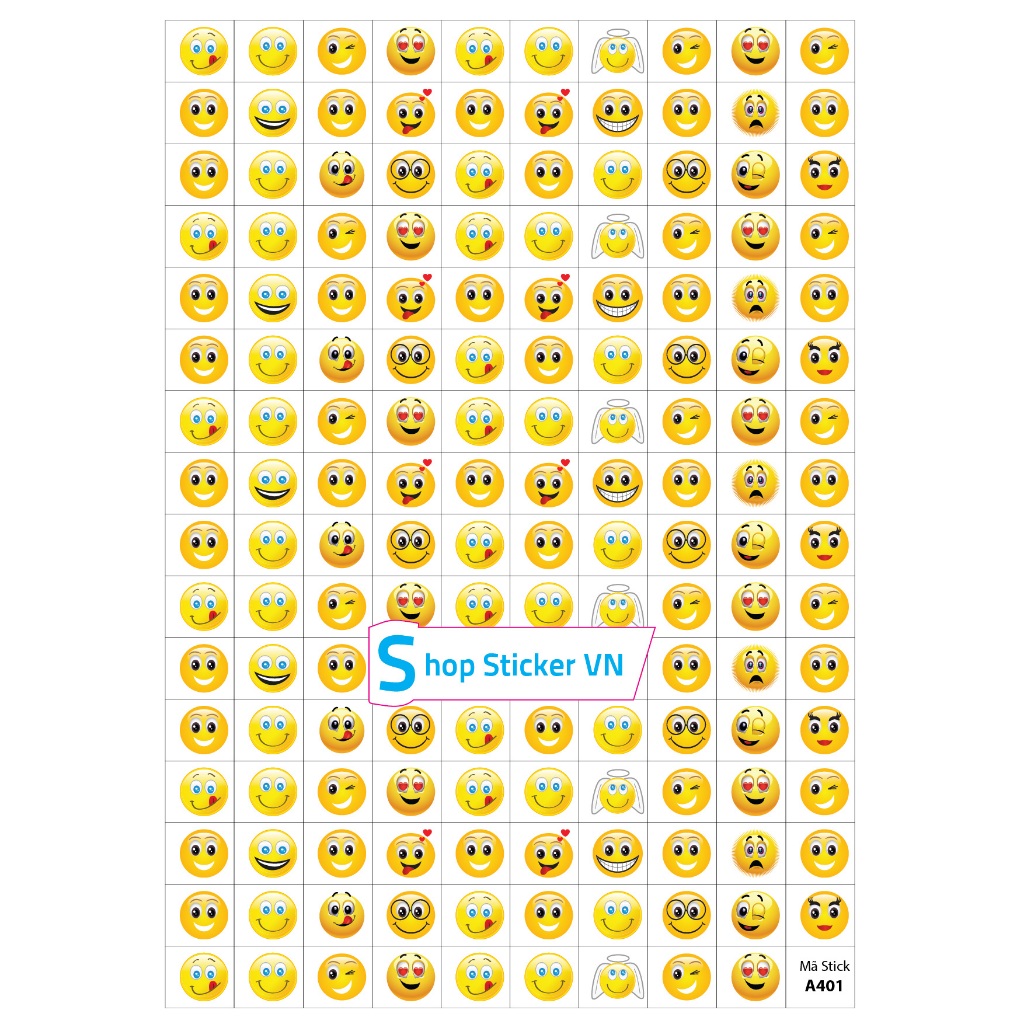 Sticker khen thưởng MẶT CƯỜI 7k/ tờ A4 - 159 Stick - SP1 | Shopee Việt Nam