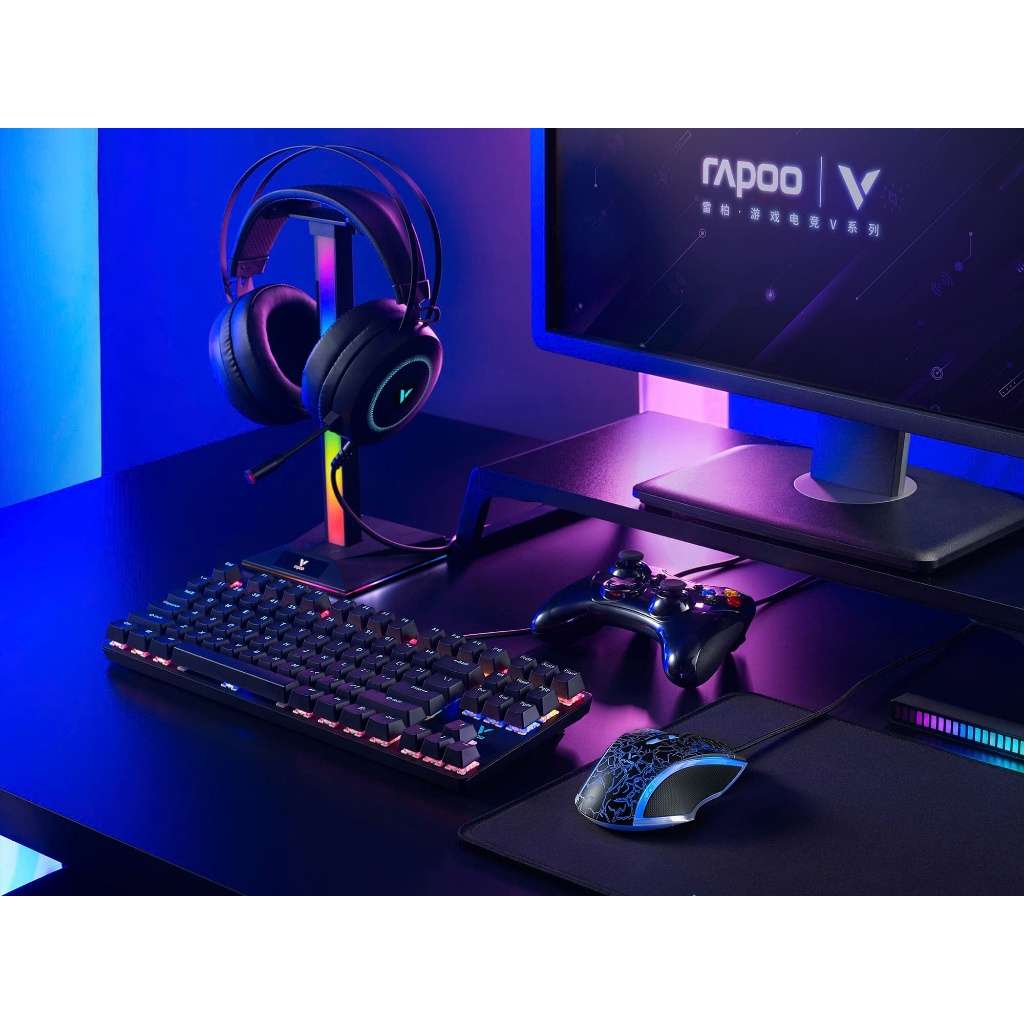 RAPOO V500PRO-87- Bàn phím cơ Gaming LED nền hỗn hợp có dây 87 phím | Shopee Việt Nam