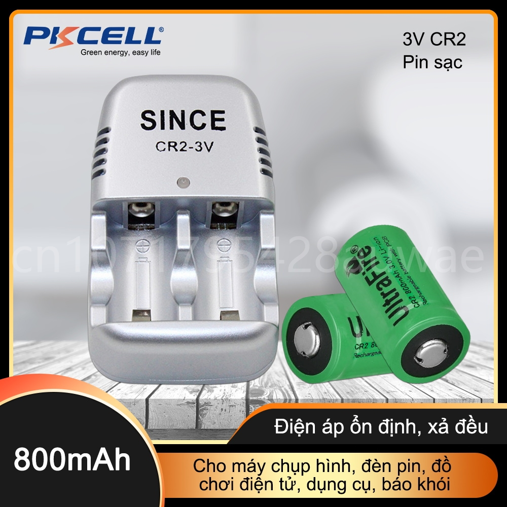 Pin Sạc CR2 UltraFire 3V 800mAh dùng cho máy đo, Máy đo khoảng cách ...