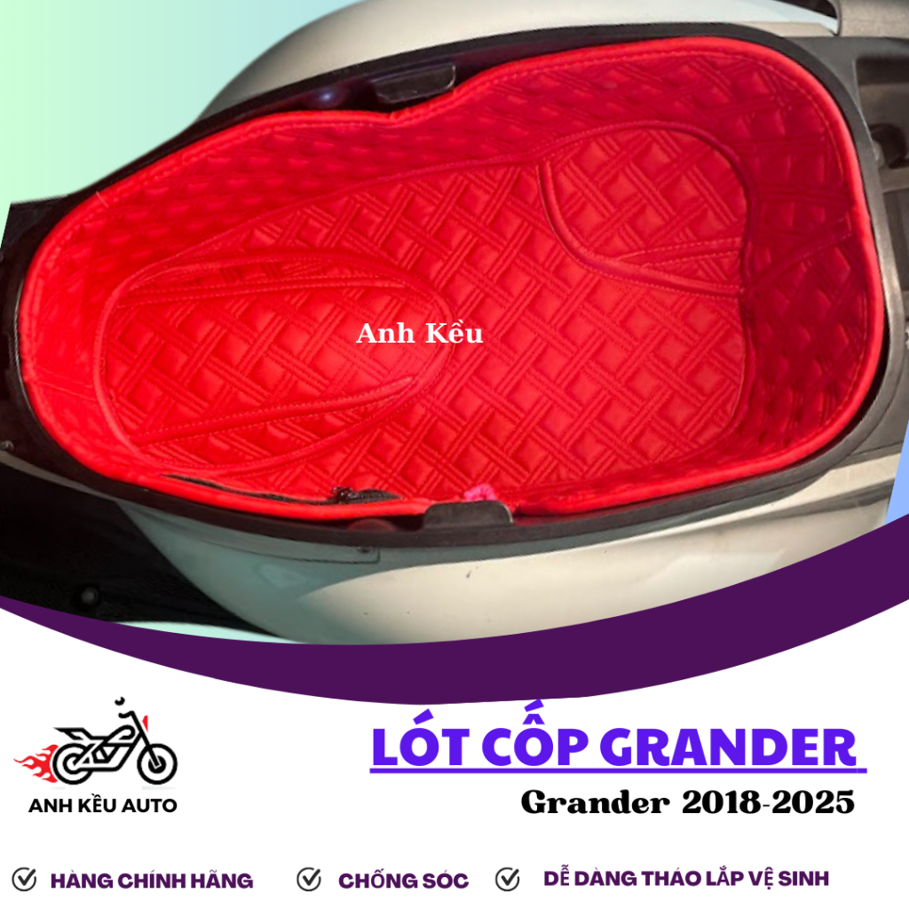 Lót Cốp Xe Grander 2018 - 2025 May Túi Logo Chính Hãng Chất Liệu Da ...