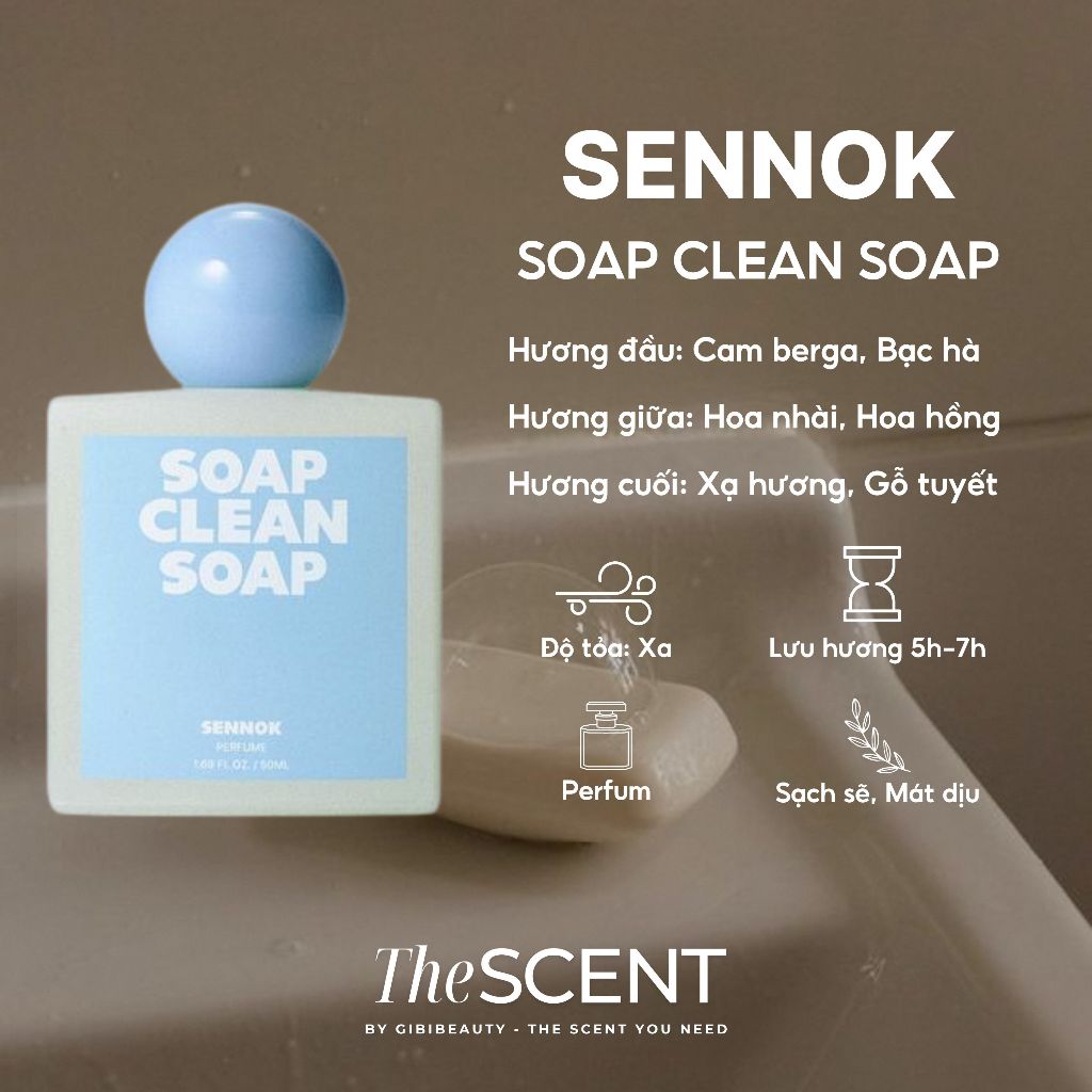 Nước hoa nội địa Hàn SENNOK Soap Clean Soap | Shopee Việt Nam