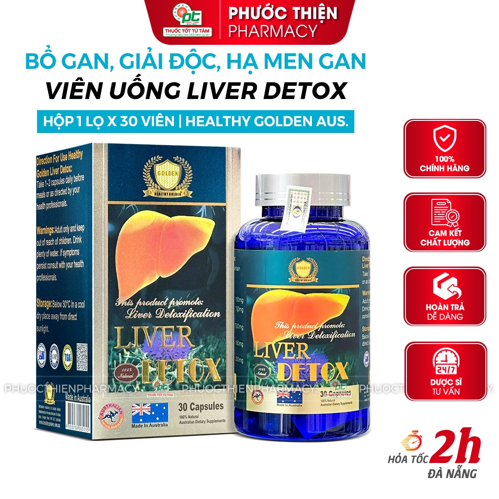 Viên uống bổ gan, giải độc gan Liver Detox lọ 30 viên giúp mát gan hạ ...