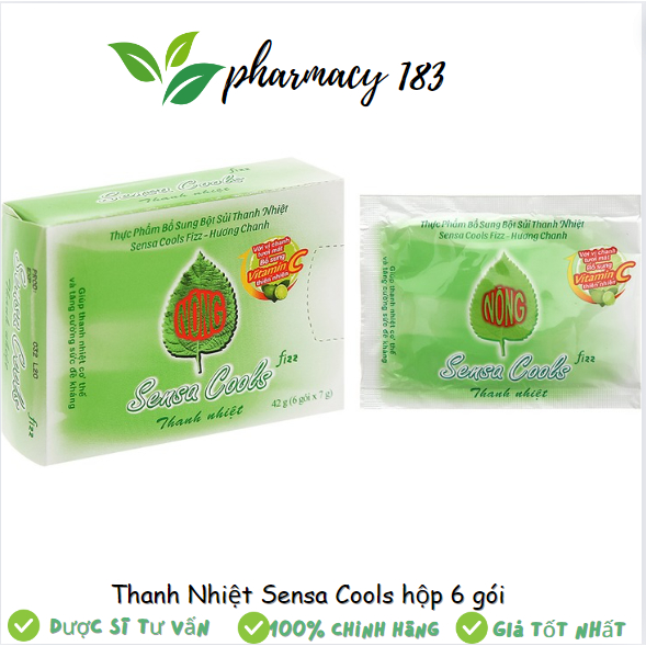 Bột sủi thanh nhiệt Sensa Cools . Sensa cool . Sensacool (6 gói/hộp ...