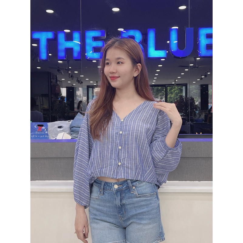 #The Blues - Áo Kiểu Nữ Sale UBA 19-78 #BLUE EXCHANGE#. | Shopee Việt Nam