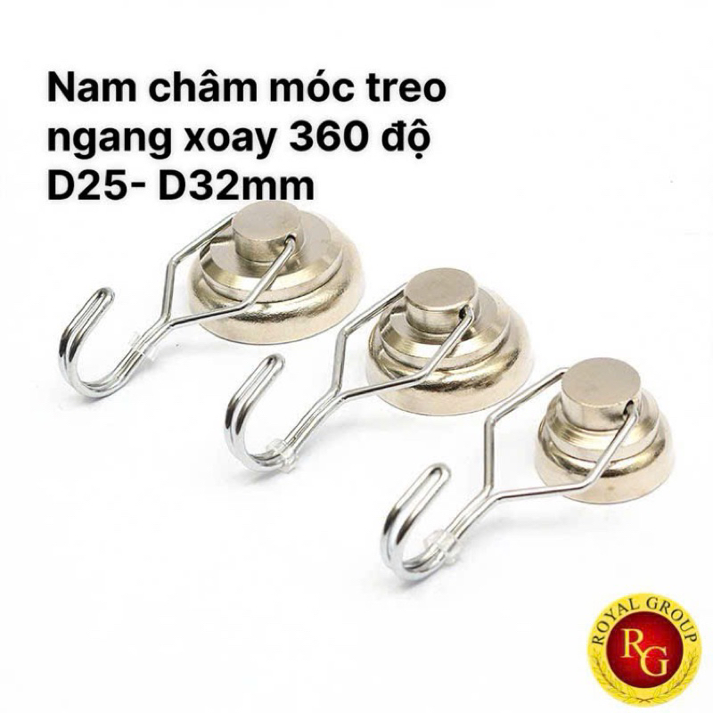 Nam châm móc treo ngang D32mm D25mm - Treo xoay 360 độ | Shopee Việt Nam