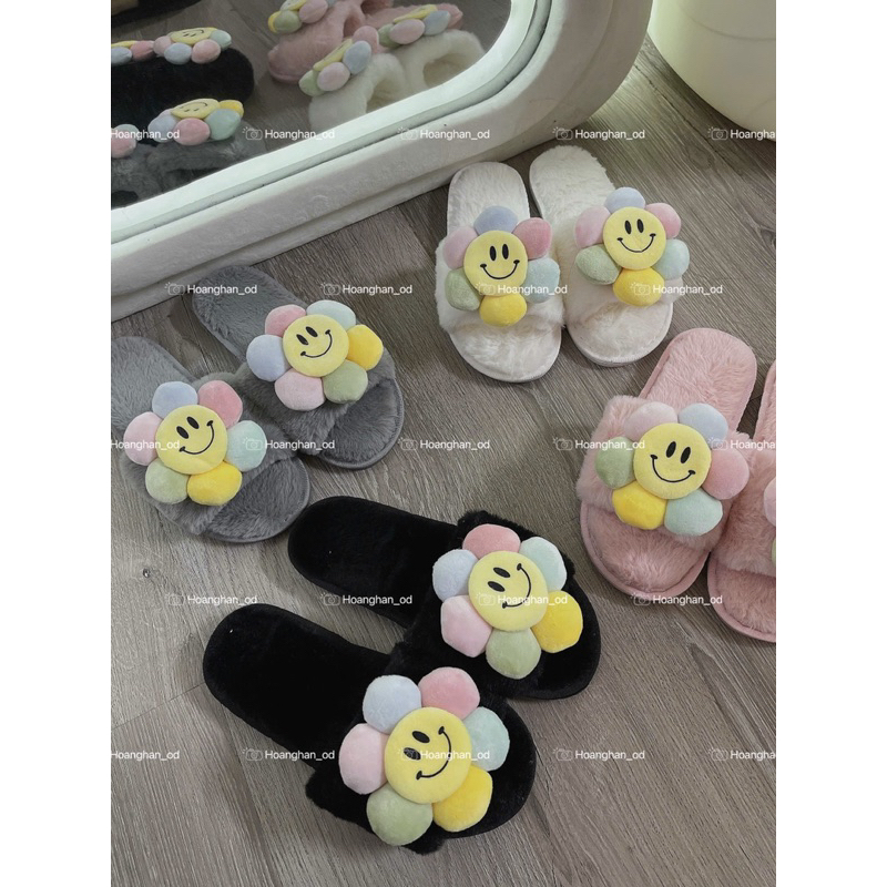 Dép lông gắn hoa siuu cutte ( Hàng sẵn- ảnh thật) | Shopee Việt Nam