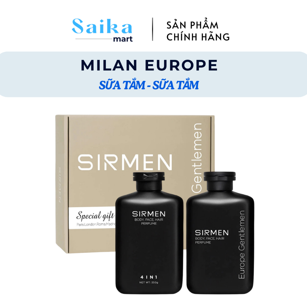 Combo MILAN EUROPE - 2 chai Sữa tắm gội nam 4 in 1 hương nước hoa ...